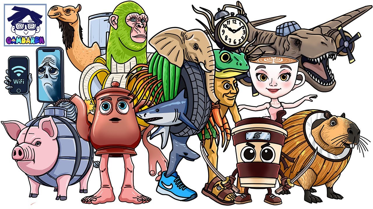 DRAWING ANOMALY BRAINROT VOL.2 | Brainrot animals | Italian ...