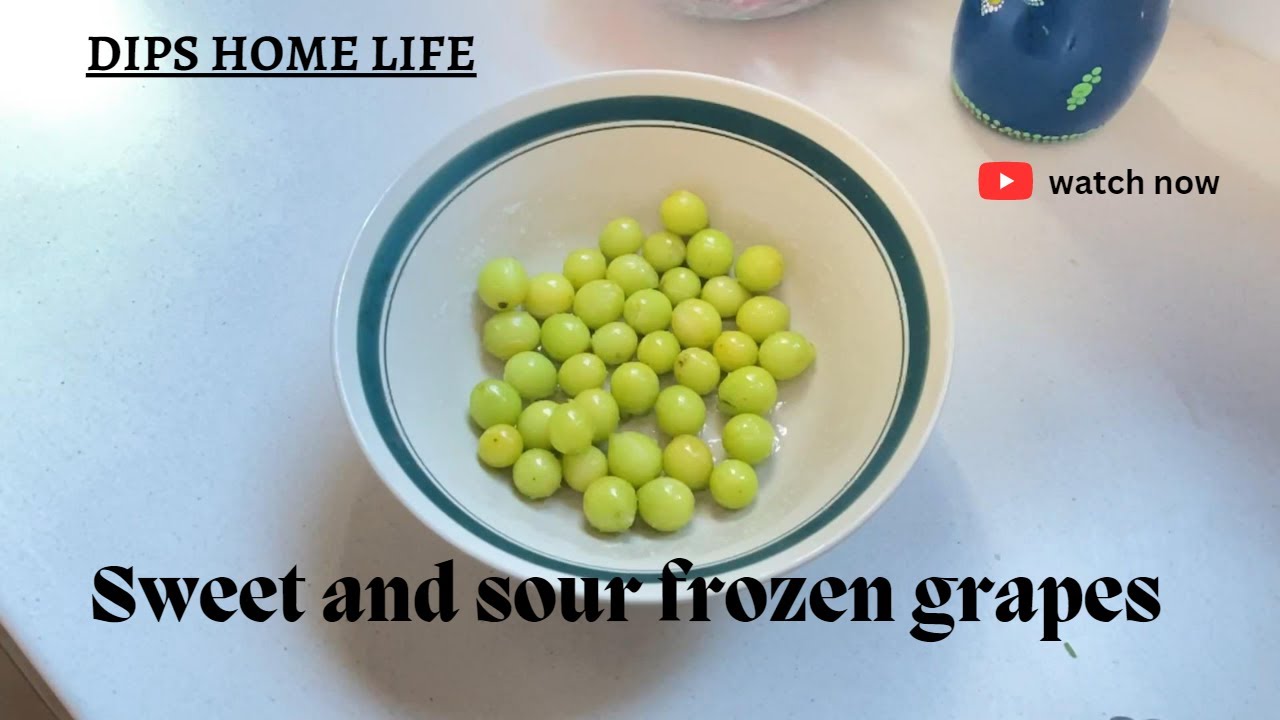 Sweet and sour frozen grapes| fruit dessert recipe | - YouTube