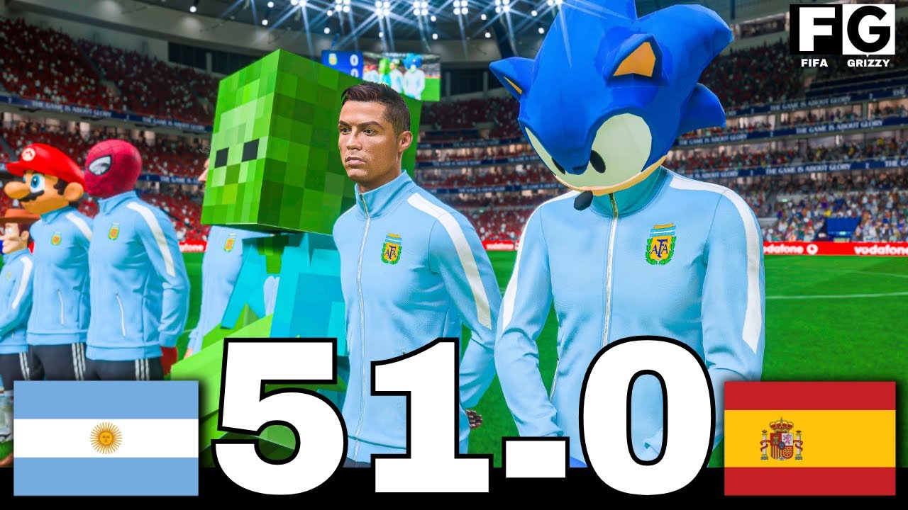FIFA 24 | SONIC, RONALDO, SPIDERMAN, HULK, MESSI ANS ALLSTARS PALYING ...