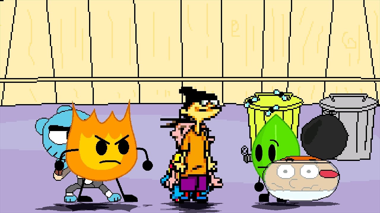 Mugen Request #127 Firey, Gumball & Edd vs Leafy, Darwin & Eddy - YouTube