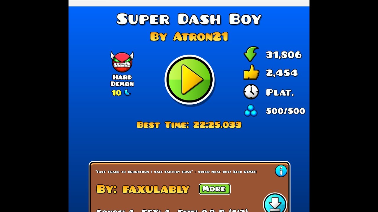 ''SUPER DASH BOY'' [HARD DEMON] (Geometry Dash) - YouTube