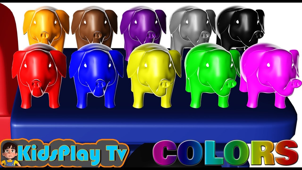 Learn Colors with Animals - Colour Elephant - Learning Video for Kids ...