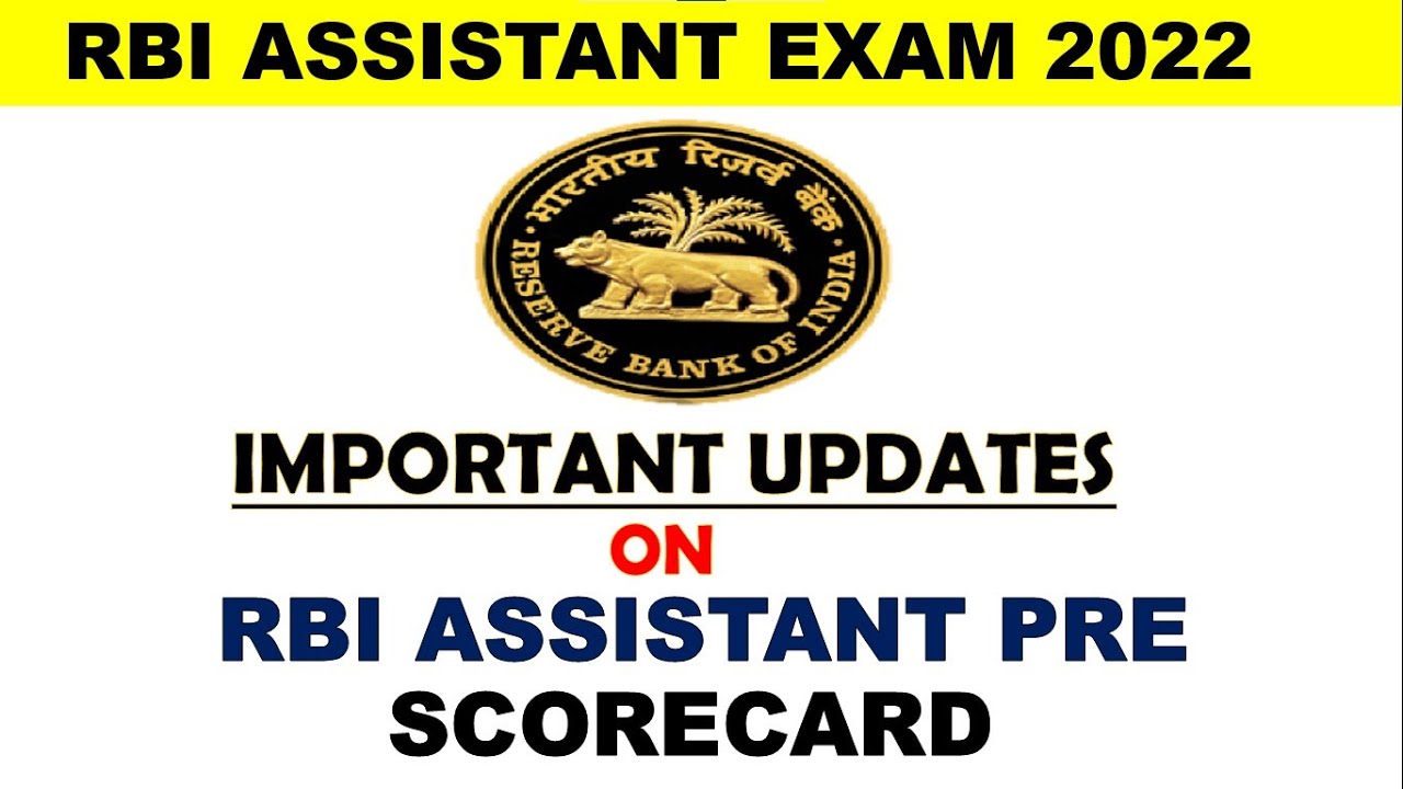 🔴IMPORTANT UPDATES ON RBI ASSISTANT PRE SCORE CARD - YouTube