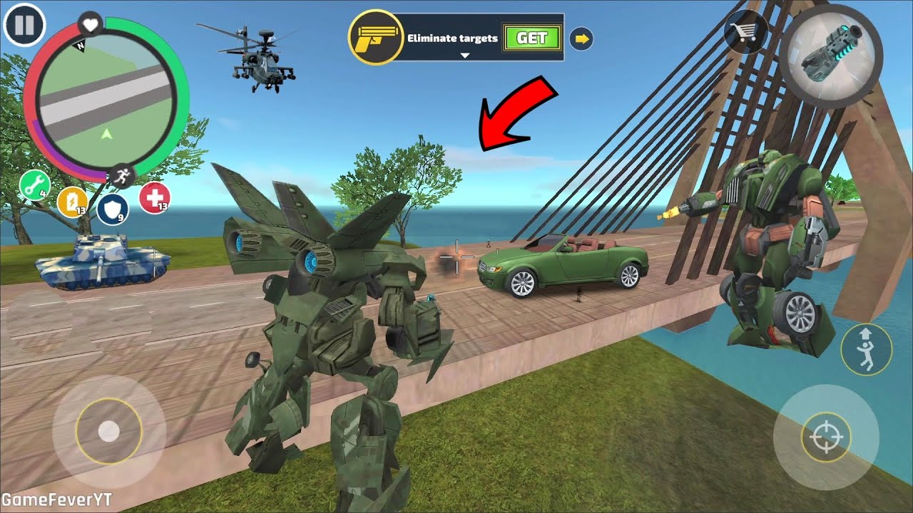 Rope Hero Vice Town - (Transformer Jet Airplane Fly on Bridge) Giant ...