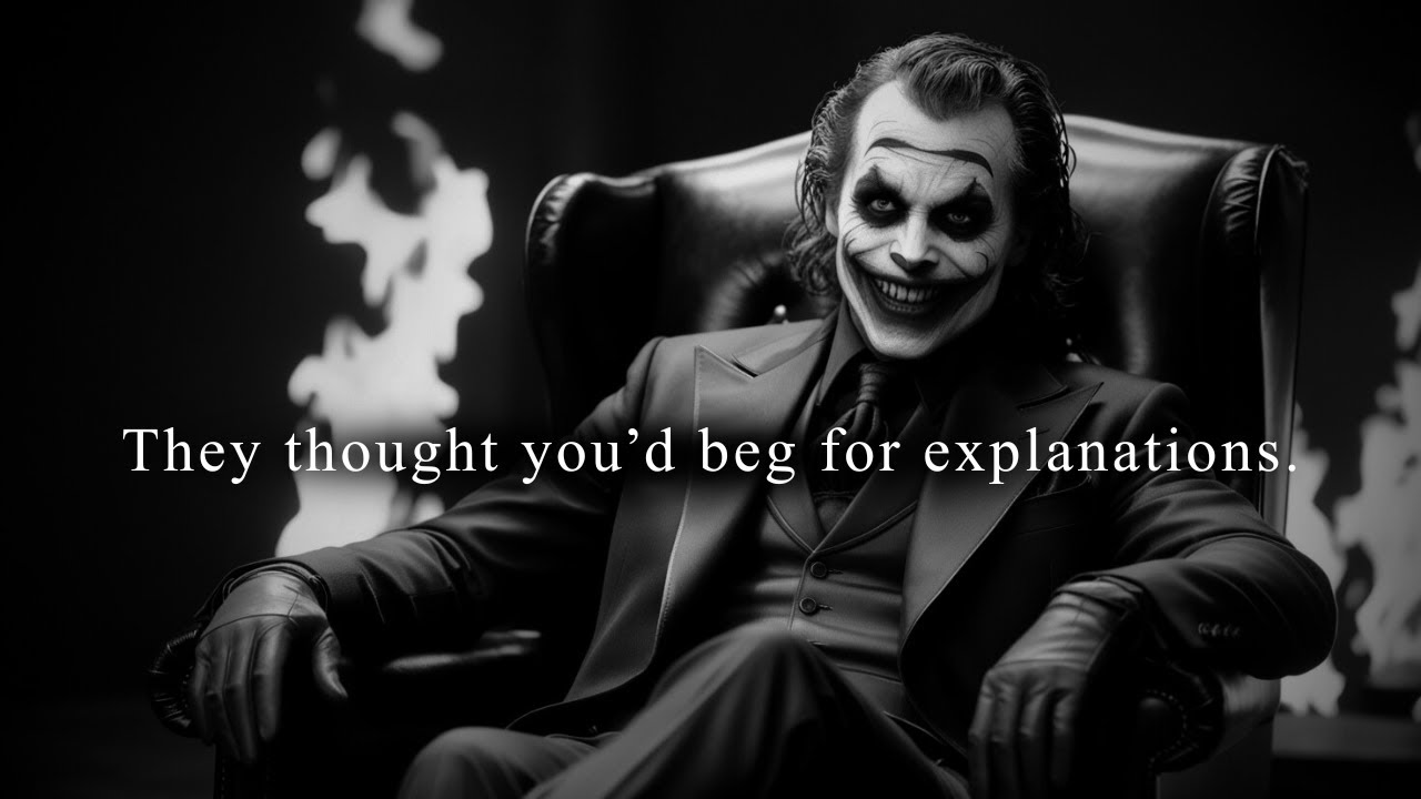 They Thought Youd Beg For Justifications But You Were Already Set To Leave Joker Speech