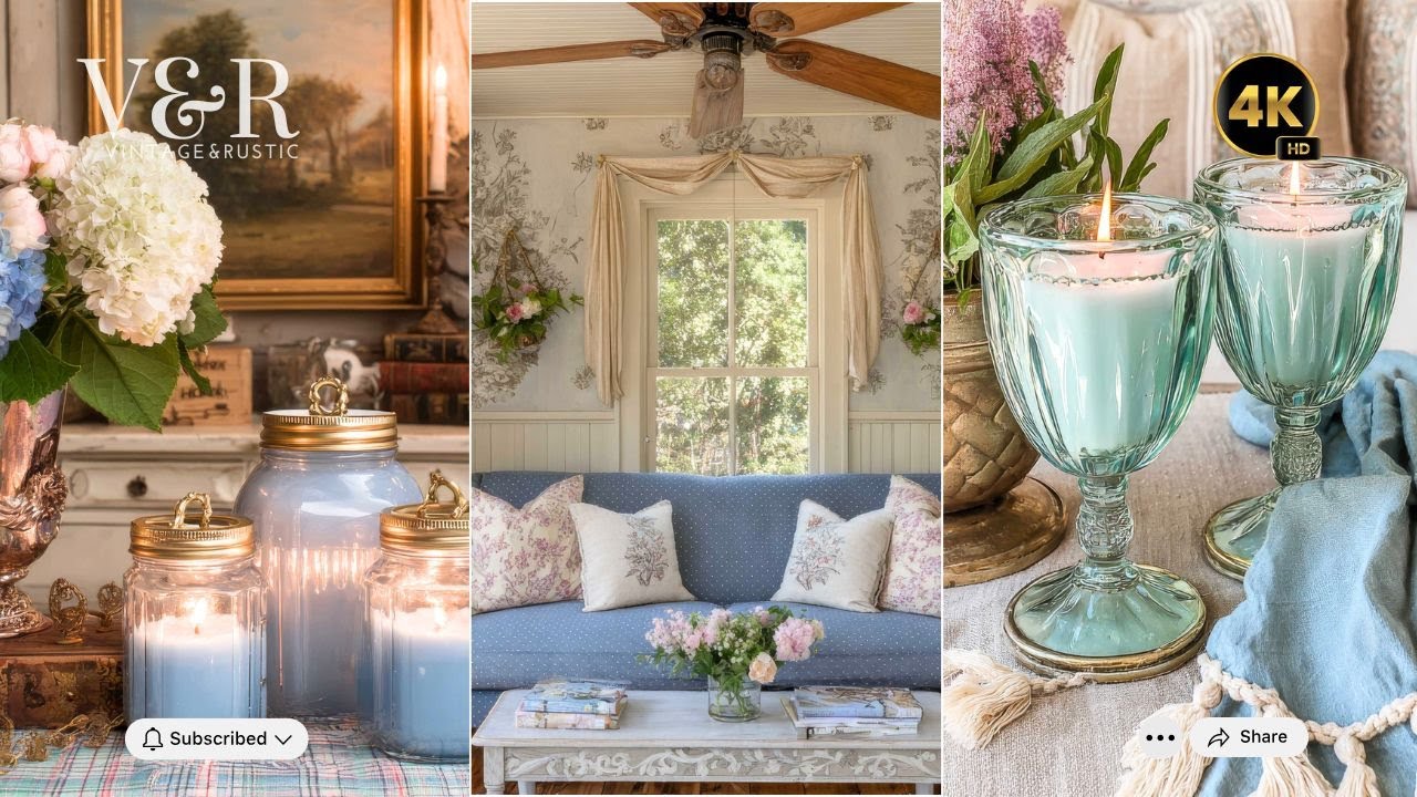 💙 Blue Rustic Decor DIY Ideas: How to Style a Vintage French Country ...