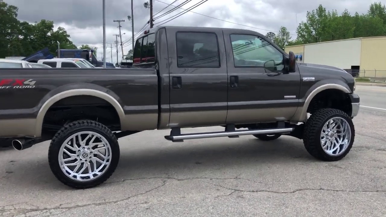2005 Ford F250 Superduty Diesel Crew Cab Lariat Low Mileage 4x4 Lifted ...