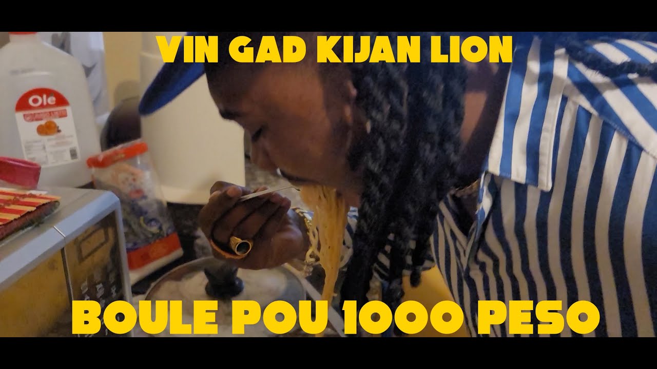 Vin gad kijan Lion boule pou 1000 peso nan yon spaghetti - YouTube
