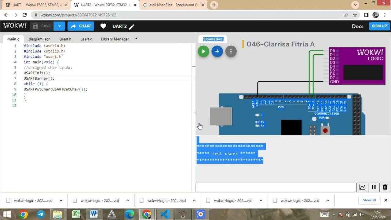 PERCOBAAN 2 - MEMBUAT LIBRARY UART - YouTube
