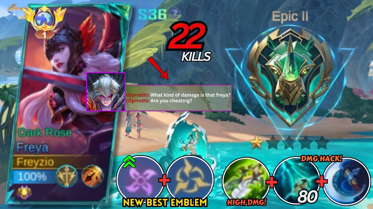 NEW SEASON, FREYA NEW BROKEN BEST BUILD AND EMBLEM FOR SEASON 36! (must ...