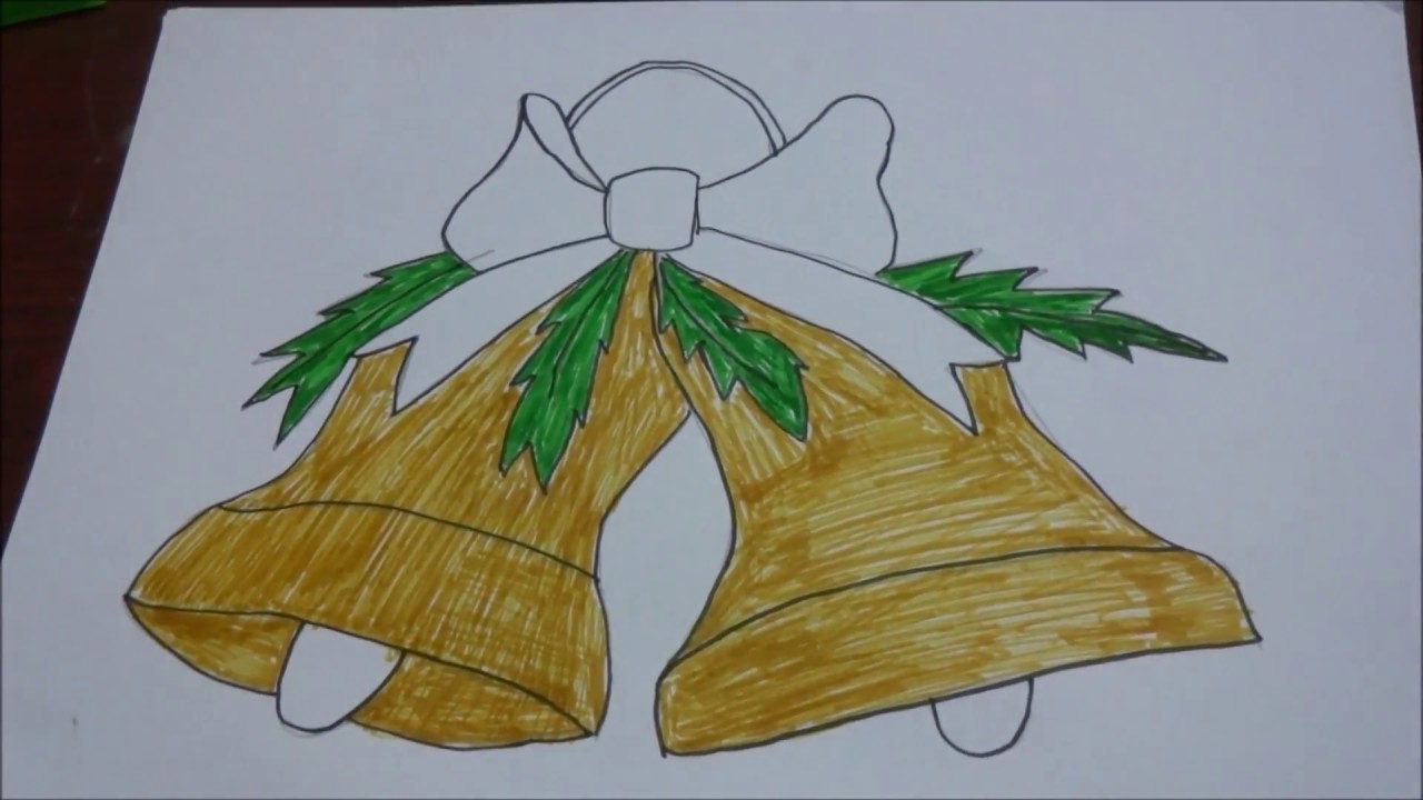how to draw christmas bells//step by step - YouTube
