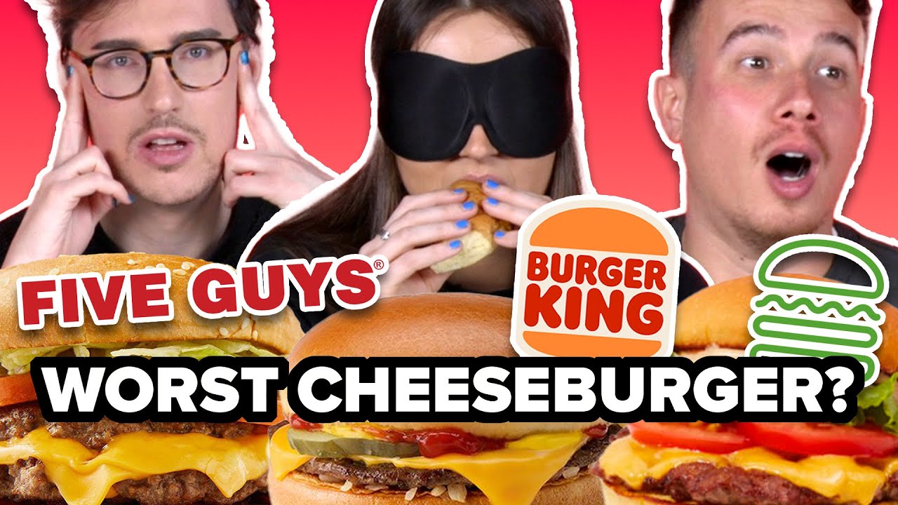 Brits Try A Blind Cheeseburger Taste Test - YouTube