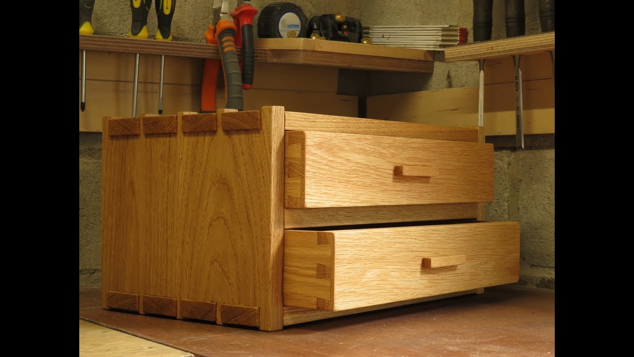 WoodyDeer - American white oak box with drawers.Handmade using ...