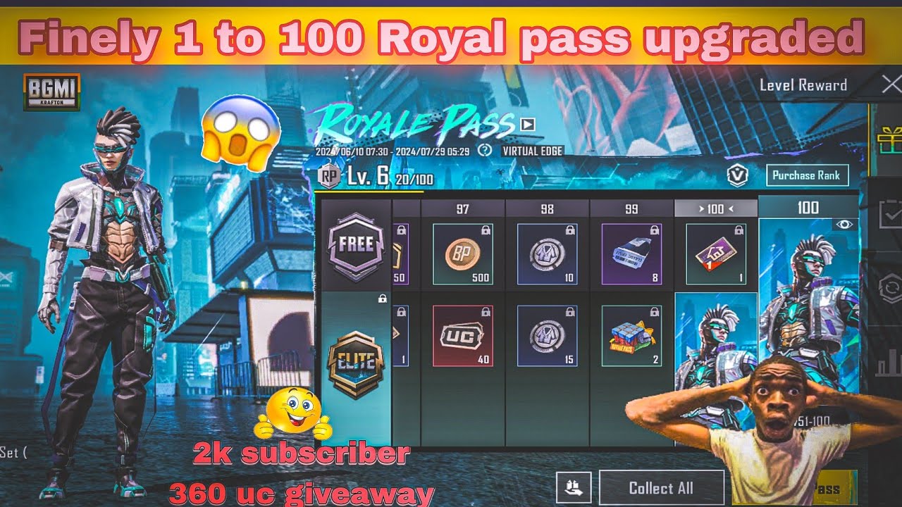 Finely🥰 1 to 100 Royal pass upgraded|| Bgmi new royal pass || A7 Royal ...