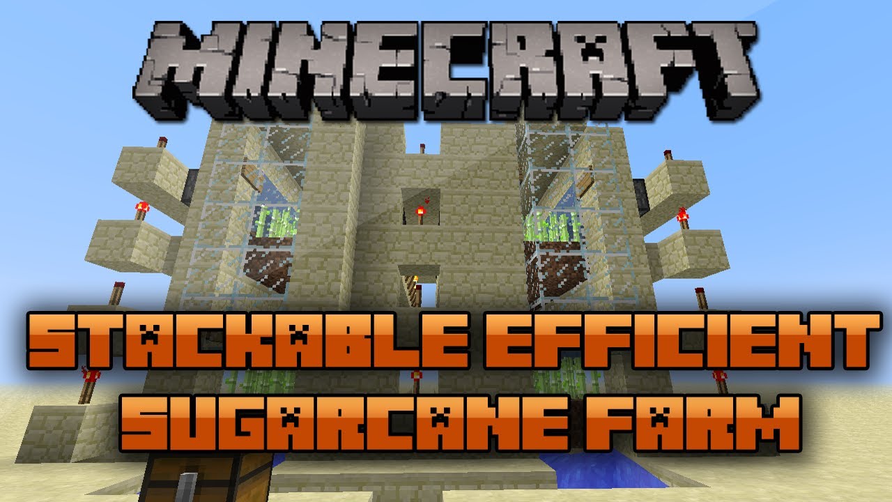 Minecraft: Stackable Sugarcane Farm Tutorial | 100% Collection | - YouTube