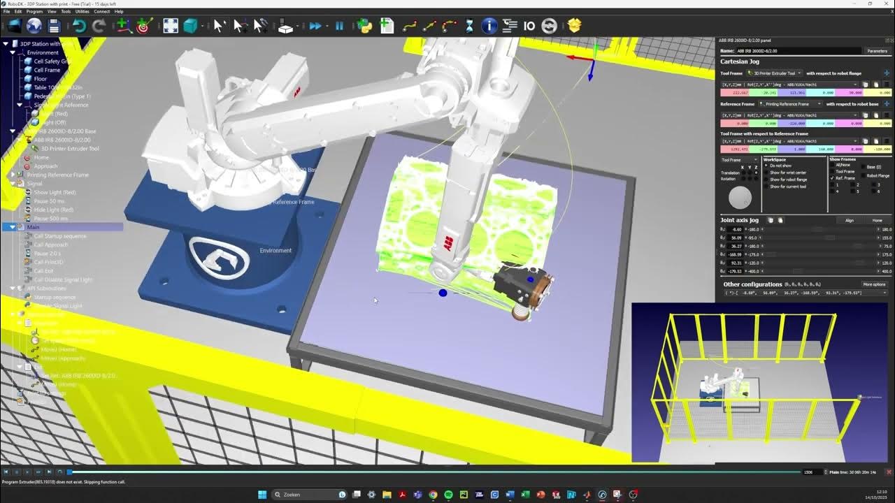 RoboDK Solution Demo for 3D Printing with ABB IRB 2600ID-8/2.00 Robot ...