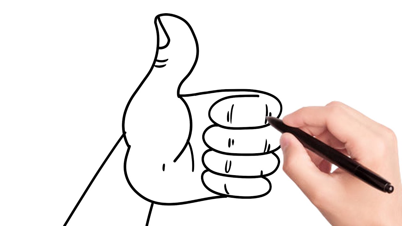 how to draw THUMBS UP easy step by step process #howtodraw # ...