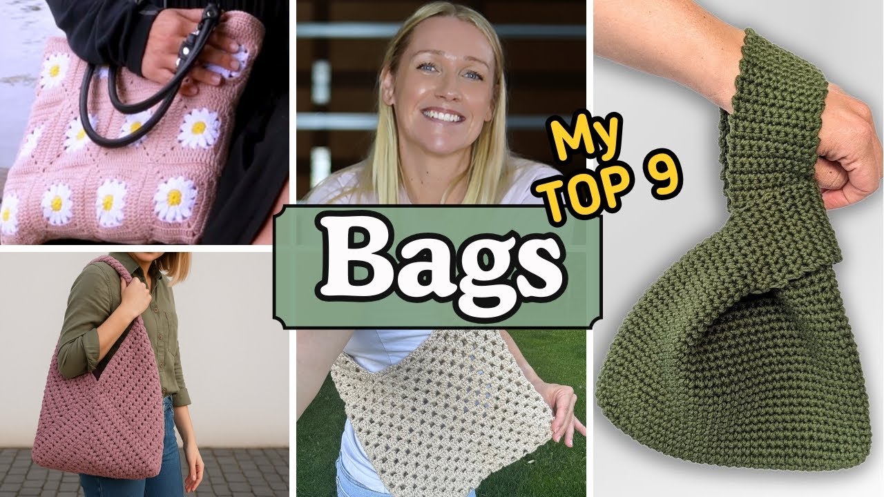 My TOP 9 Favourite Crocheted Bags Through the Years | How to Crochet ...