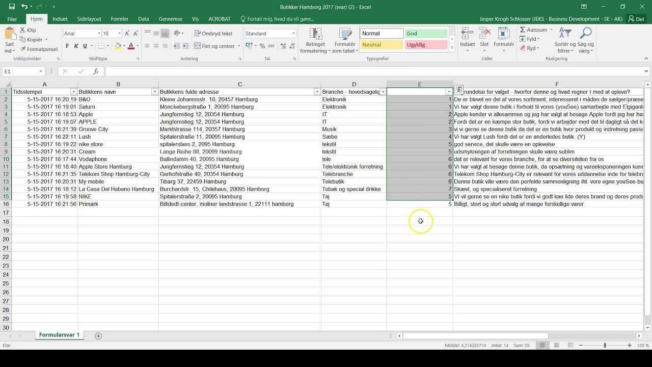 3. Fra Sheets til Excell - YouTube