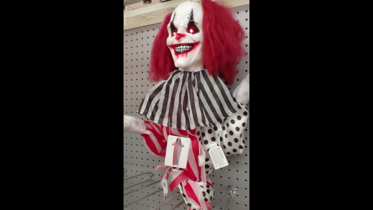 Hanging Animated Clown Halloween Prop Figure | Way to Celebrate! | 5 ft ...