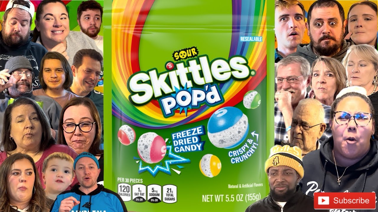 SOUR Skittles POP'd - FREEZE DRIED CANDY - TASTE TEST & REVIEW! - YouTube