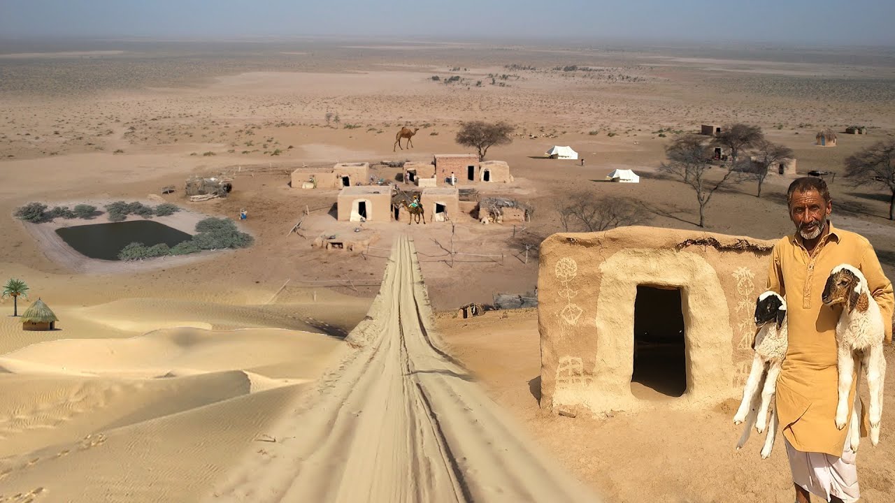 Superb Desert Village life of Pakistan | Primitive Life | Nomadic Life ...