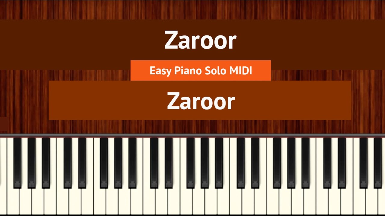 How To Play "Zaroor” (Easy) sung by Aparshakti Khurana | Bollypiano ...