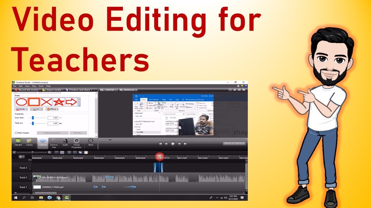 Video Editing Tutorial for Teachers and Tutorial Makers using Camtasia ...