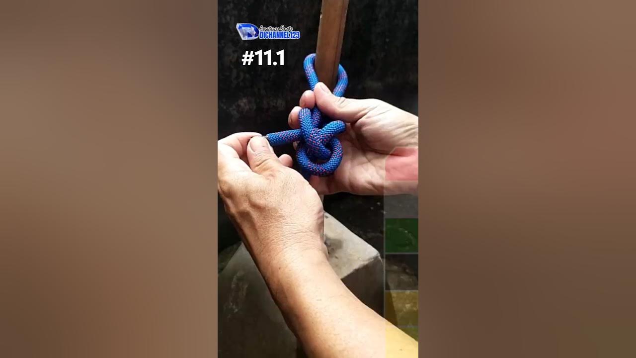 #11.1 Mengikat Tali Pada Tiang (sama dengan #10). #knots #knottutorial - YouTube
