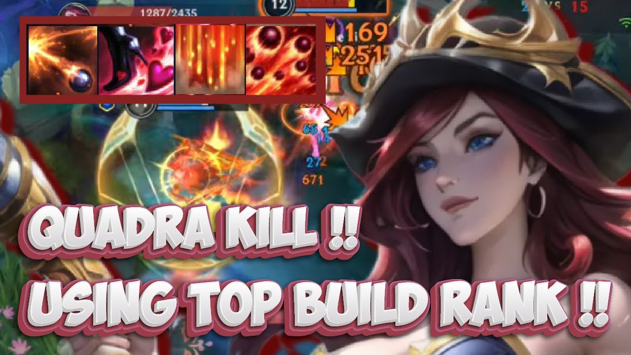 QUADRA KILL !! MISS FORTUNE USING TOP BUILD RANK // WILD RIFT (BUILD ...