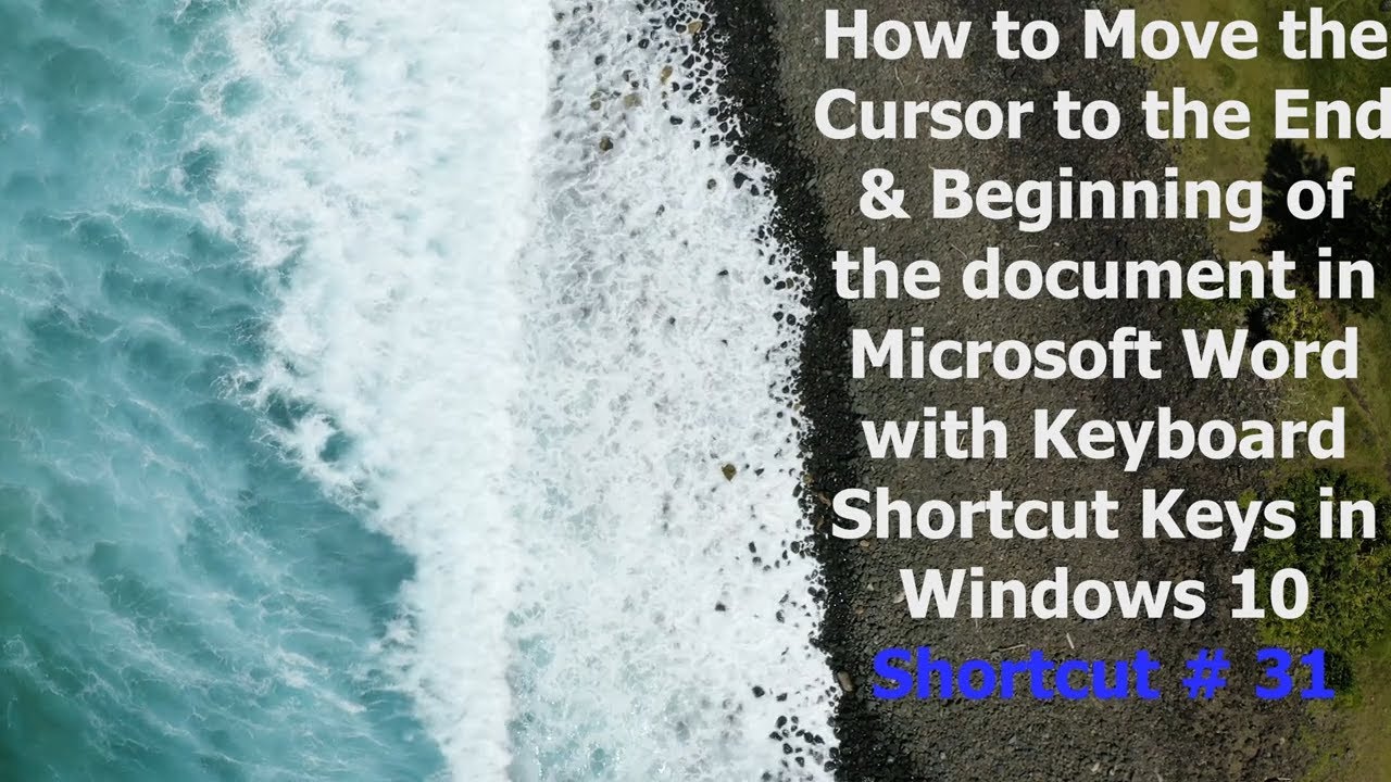How To Move Cursor To End Start Of Document Microsoft Word Keyboard How To Move Cursor To End Start Of Document Microsoft Word Keyboard
