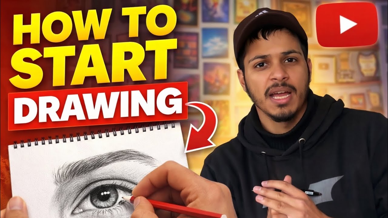 How to start drawing (part 1) follow for more parts - YouTube
