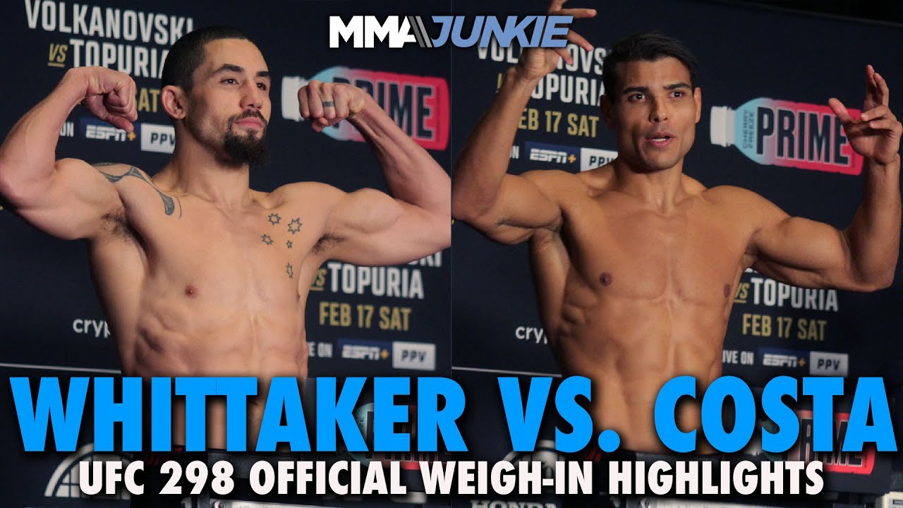 Robert Whittaker vs. Paulo Costa Weigh-In Highlights – With 'Secret ...