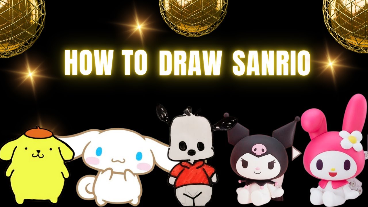 How To Draw Sanrio Characters | How To Draw Kuromi Easy Sanrio | Cute ...