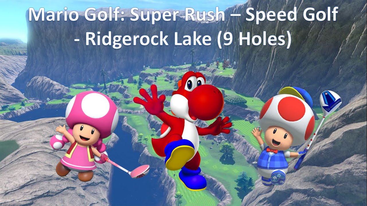 Mario Golf: Super Rush - Speed Golf - Toadette vs Red Yoshi vs Toad ...