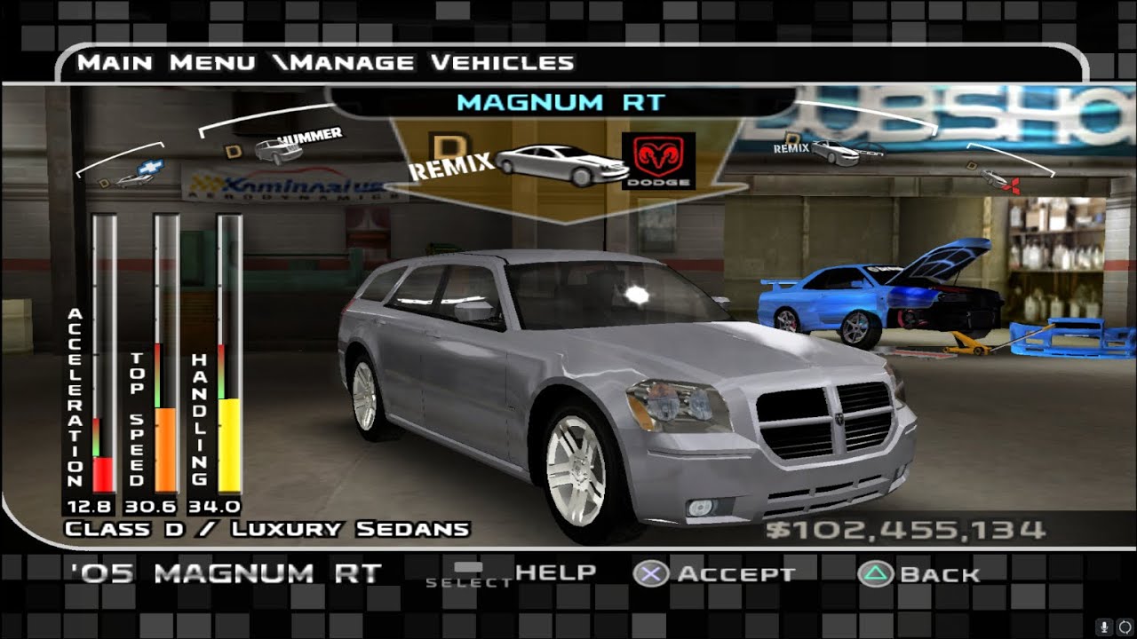 Midnight Club 3 Customization Dodge Magnum RT 2005 - YouTube