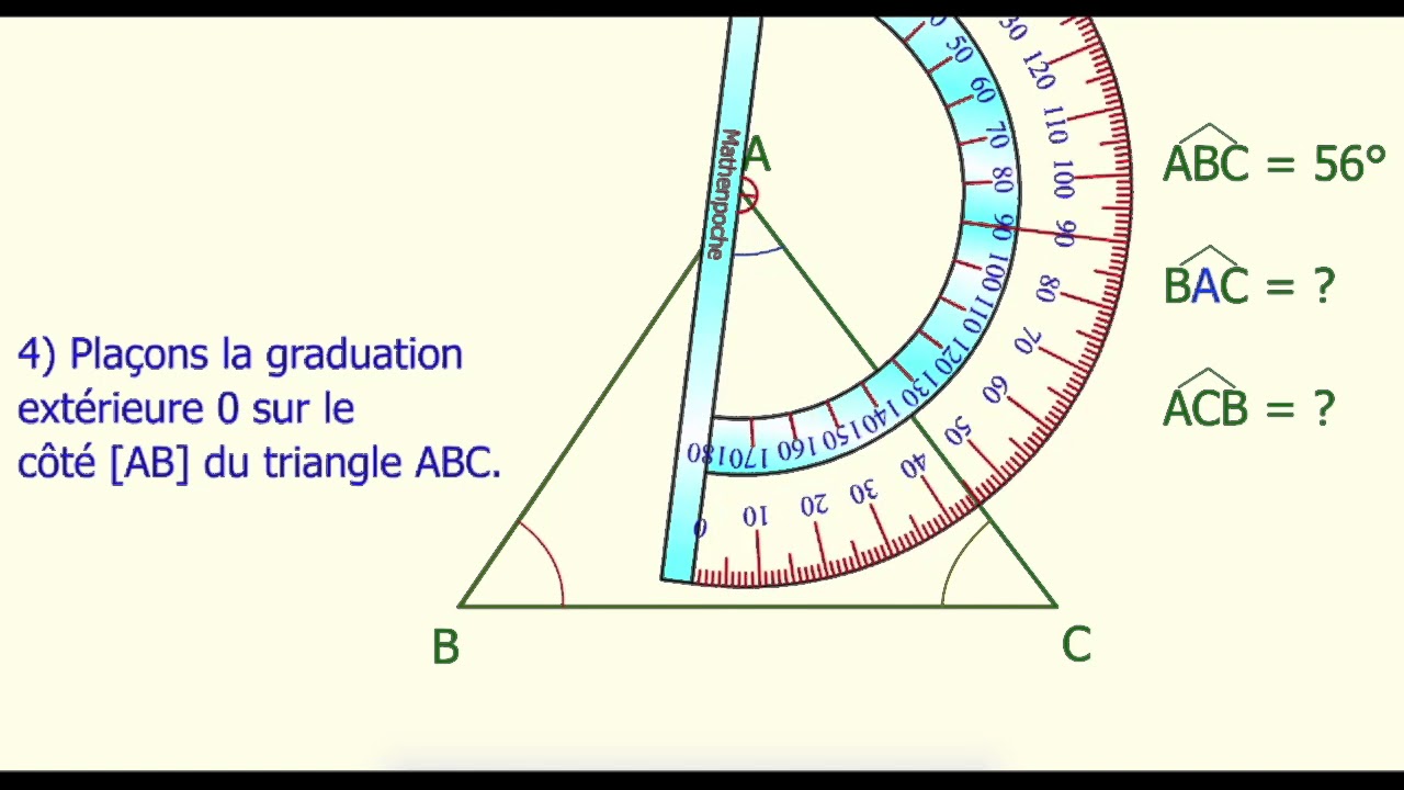 Mesurer Des Angles Dans Un Triangle Youtube