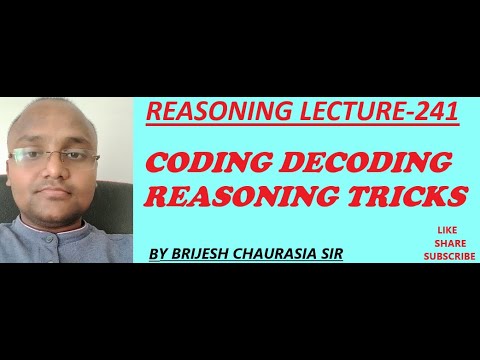 coding decoding reasoning tricks/coding decoding reasoning/coding decoding question/by brijesh ...