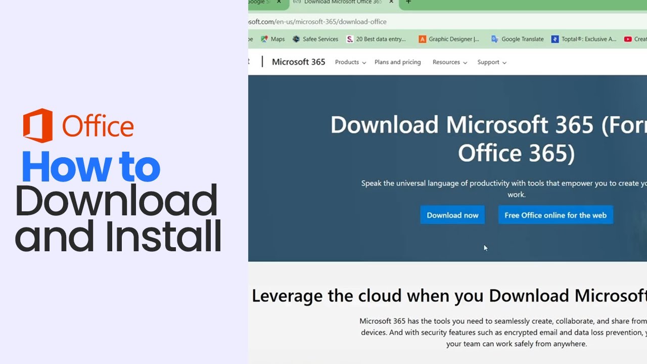 How to Download and Install MS office - YouTube