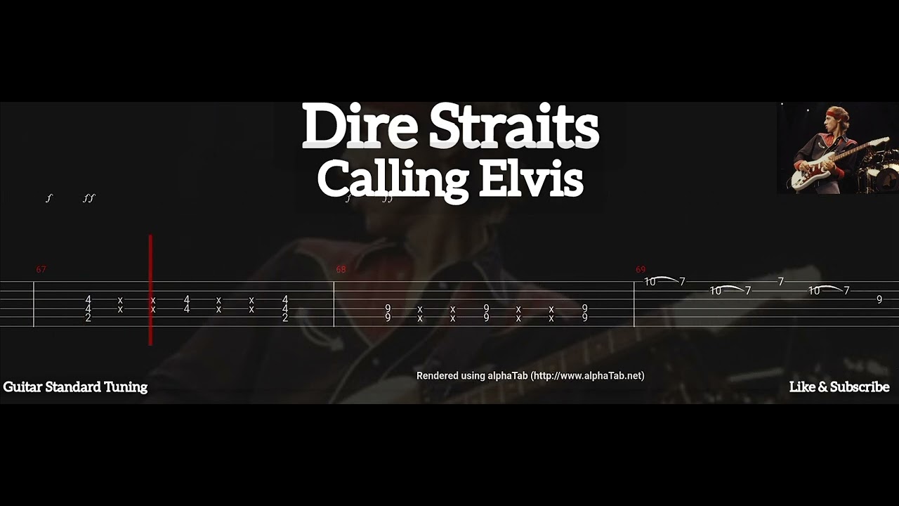 Dire Straits - Calling Elvis ( Tab Guitar ) - YouTube
