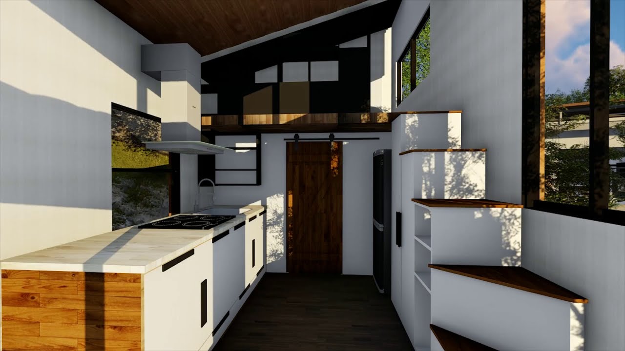 Tiny house 3d animation - YouTube