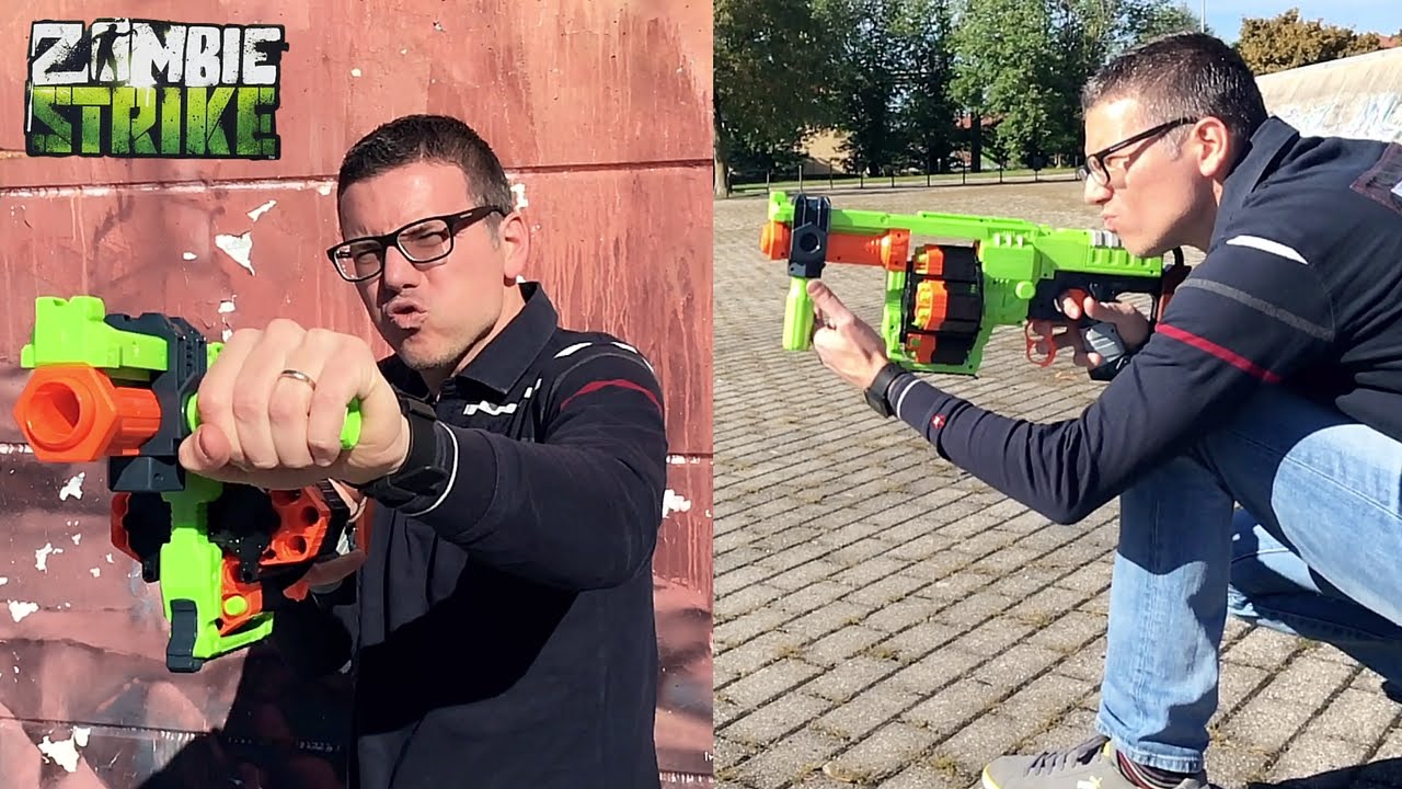 Nerf Zombie Strike Doominator ITA con 4 tamburi rotanti! - YouTube
