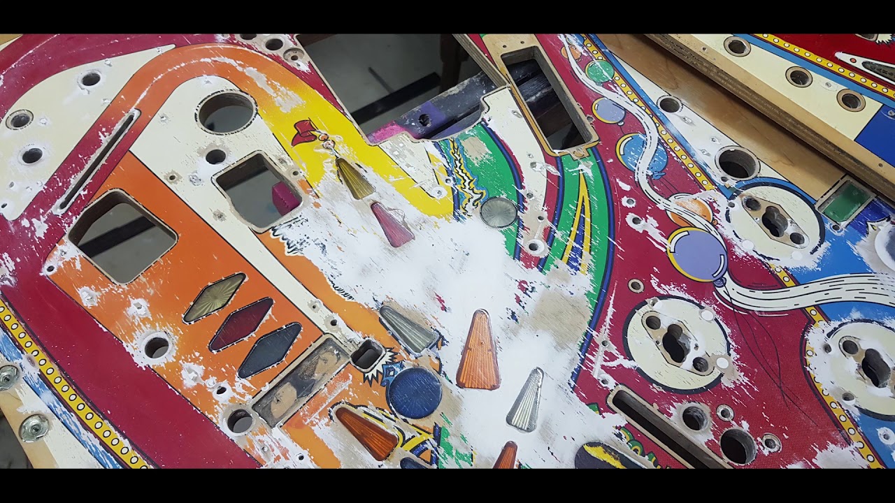 Williams' Funhouse pinball playfield restoration - YouTube