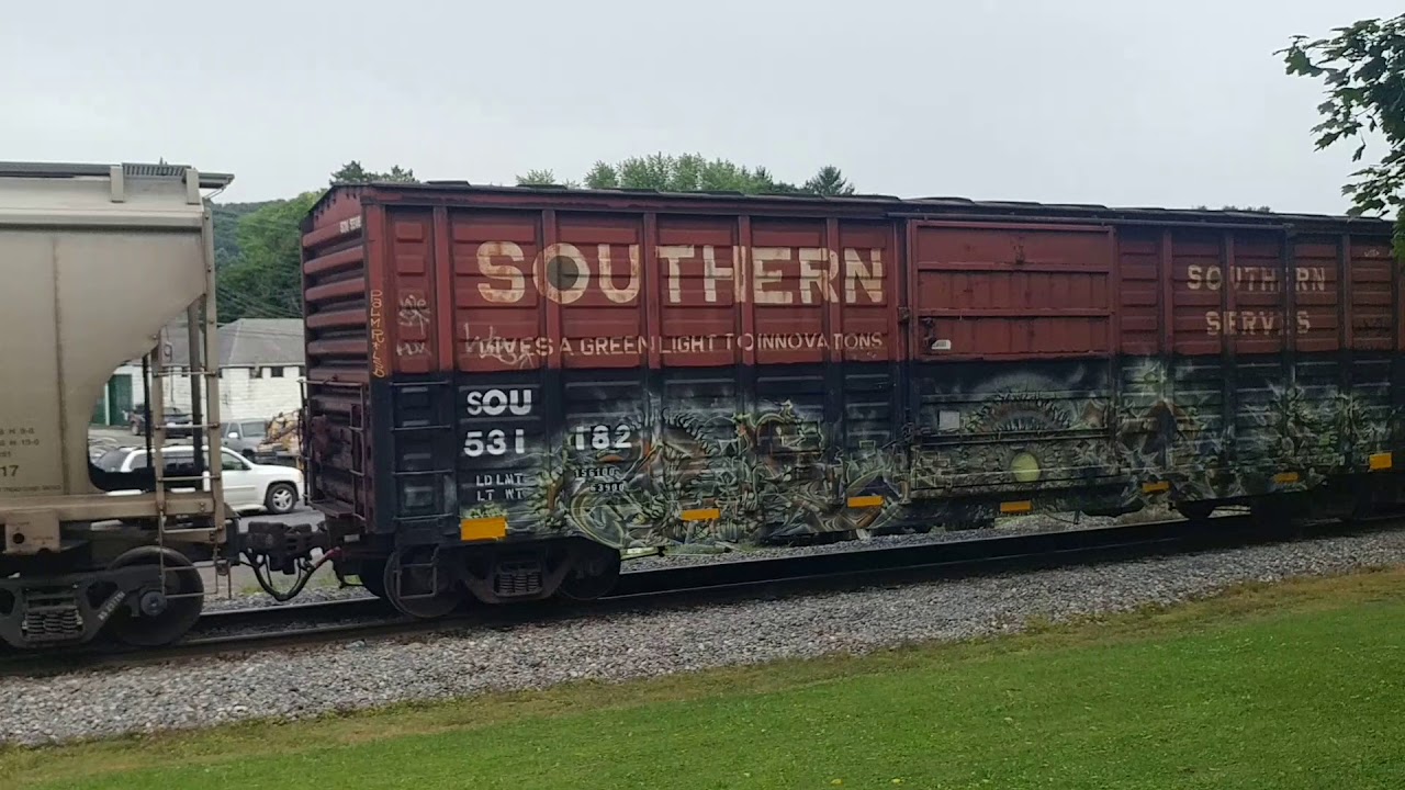 RJ Corman corn train leaving Clearfield - YouTube