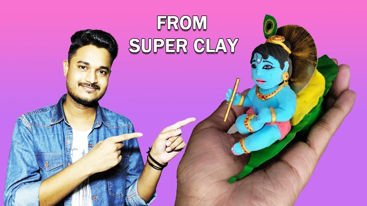 Clay से बनाइए लिटिल कृष्णा | How to make Krishna with clay | DIY ...