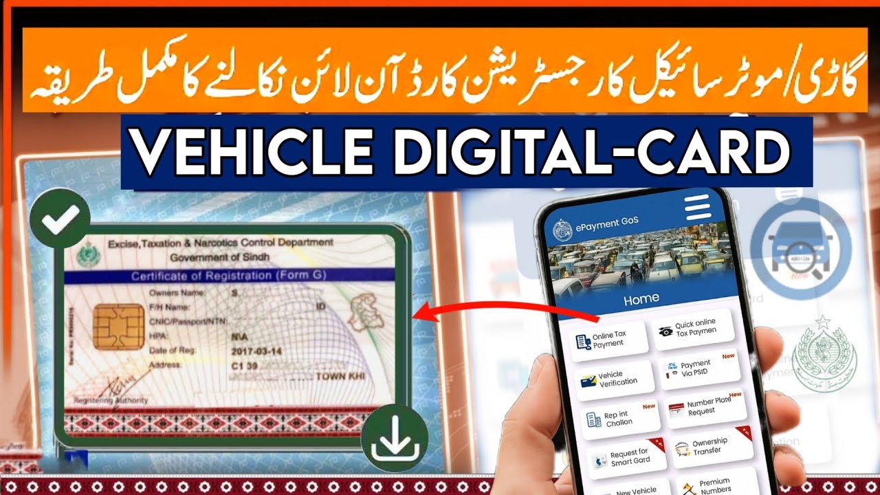 Download Sindh Vehicle DIGITAL CARD | Sindh E-Registration Card Online ...