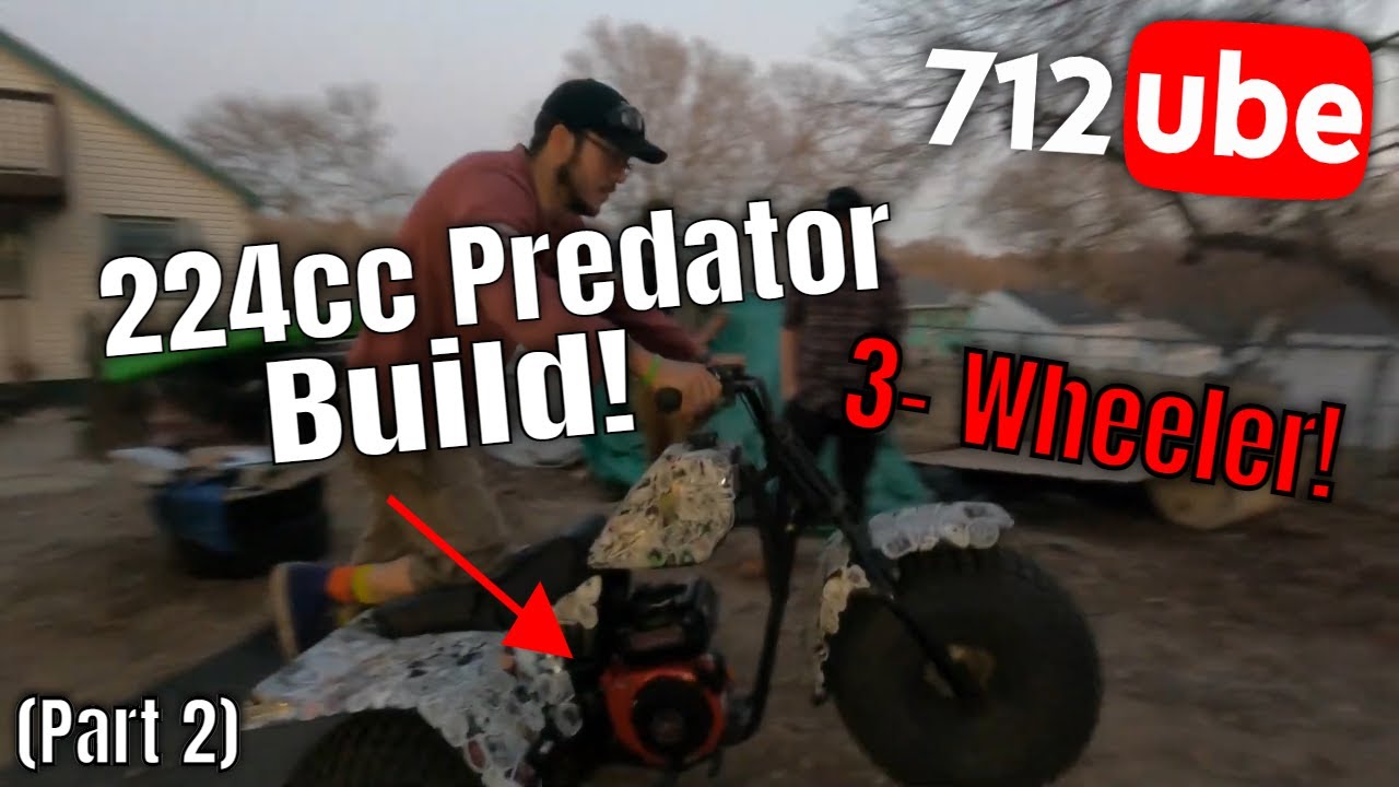 PREDATOR 224cc THREE WHEELER BUILD.. (Part 2) - YouTube