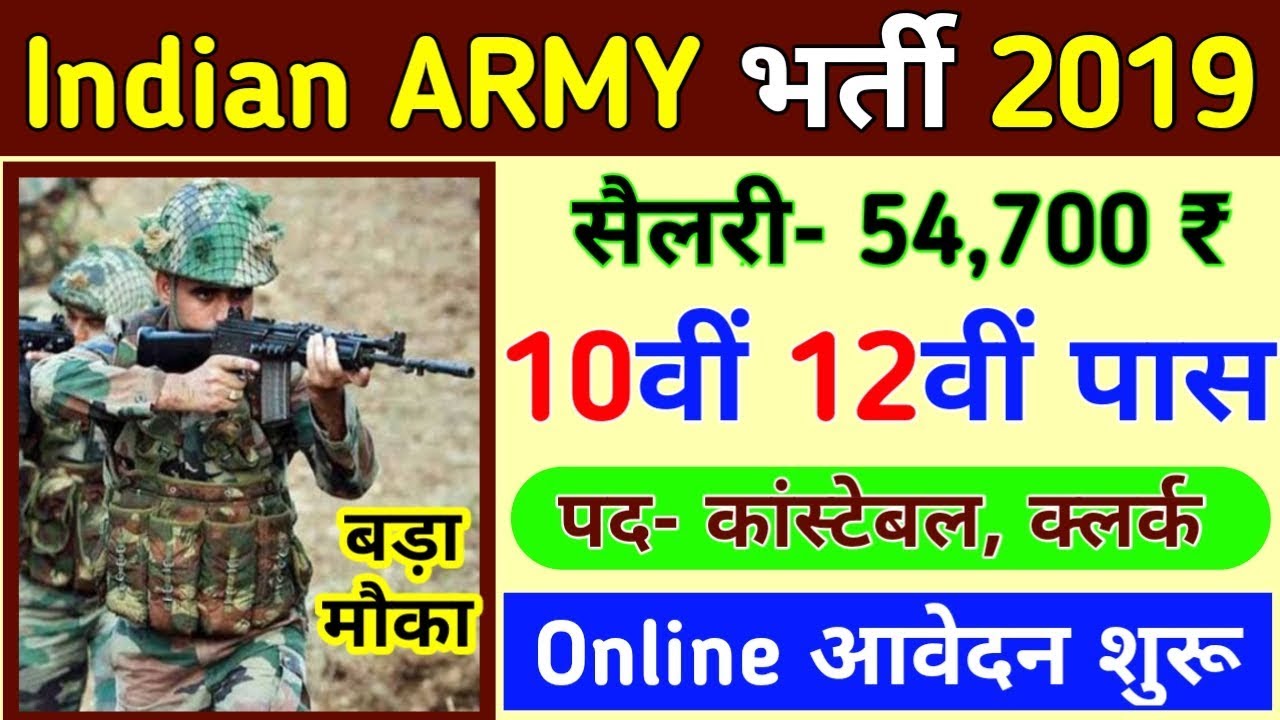 Indian Army Recruitment 2019, Indian Army भर्ती 2019 | Indian Army ...