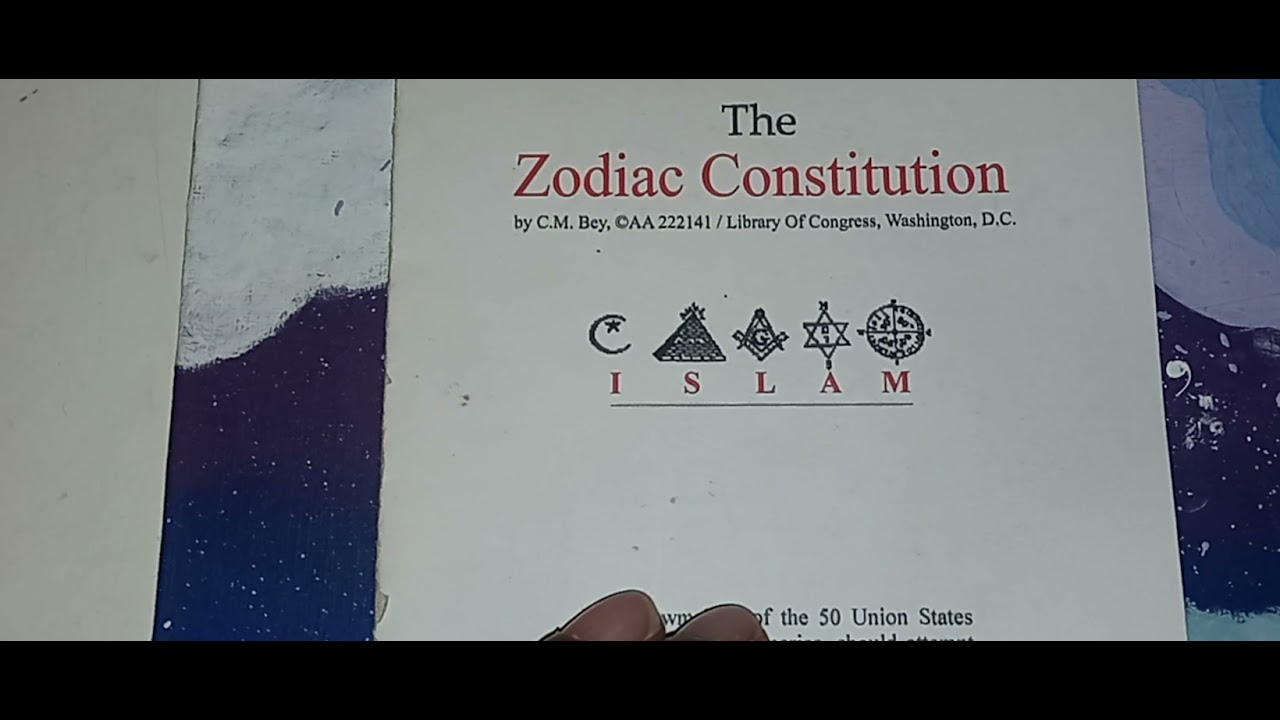 THE ZODIAC CONSTITUTION-Book - YouTube
