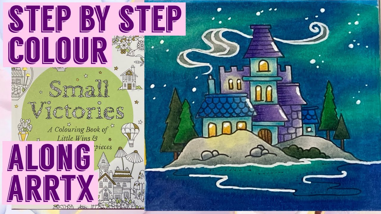 Colour along part 4 Johanna basford small victories using arrtx pencils ...